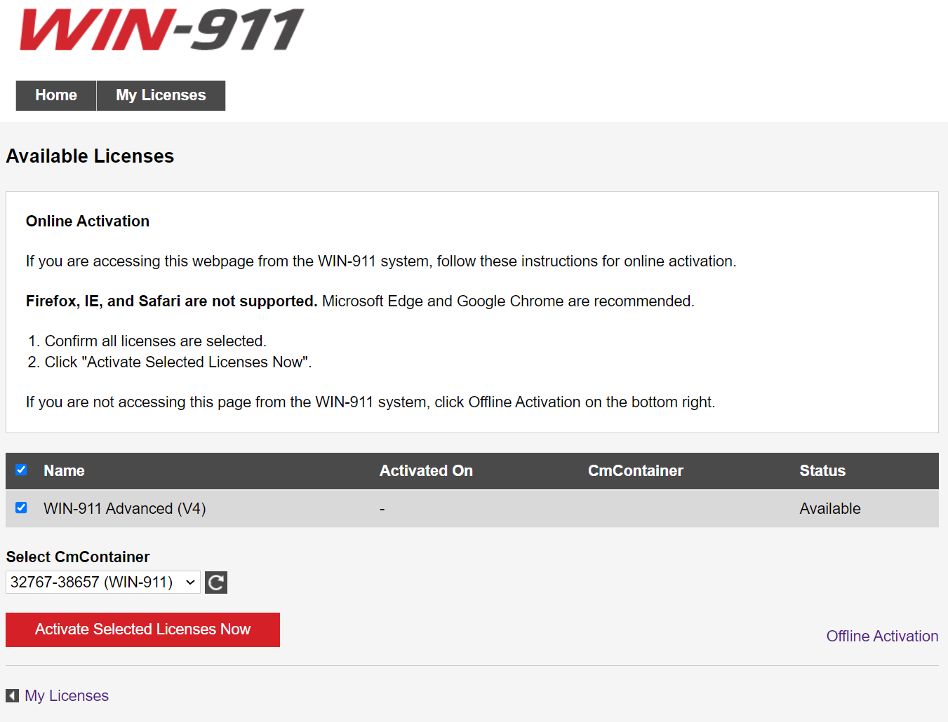 Licensing your WIN-911 Software