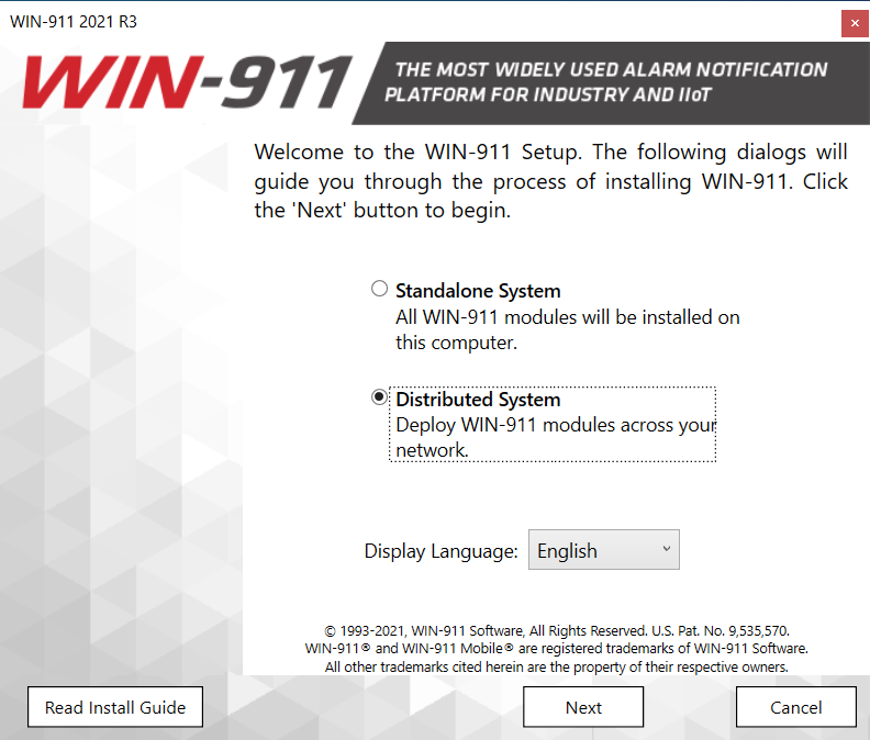 WIN-911 2021 - Distributed Installation