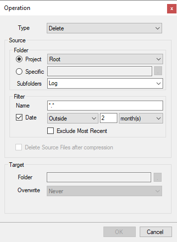 How can I delete old Status Log files automatically?