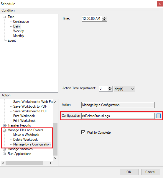 How can I delete old Status Log files automatically?