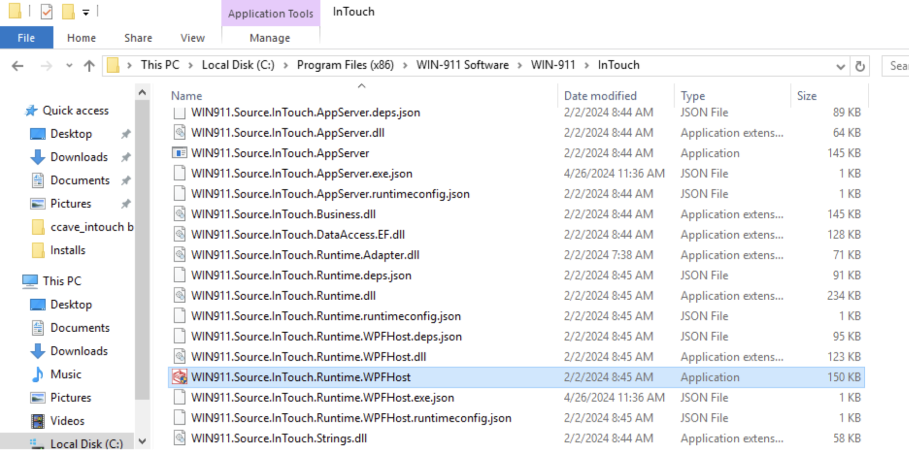 WIN-911 (2023+) - InTouch Connection